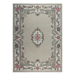 Wollteppich FLAIR RUGS "Aubusson", beige (natur), B:150cm H:10mm L:240cm, Wolle, Teppiche, Wolle, Teppich, Wohnzimmer, Schlafzimmer, Esszimmer
