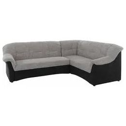 Ecksofa DOMO collection "Sarafina zeitlos&bequem, optional mit Federkern, Breite 240cm, L-Form", schwarz-wei&szlig; (schwarz, wei&szlig;, grau), B:240cm H:83cm T:190cm, Microfaser PRIMABELLE (100% Polyester) / Struktur (90% Polyester; 10% Polyacryl);Luxus-Microfaser (92% Polyester, 8% Nylon);Microfaser PRIMABELLE (100% Polyester), Sofas, Ecksofa, wahlweise mit Bettfunktion