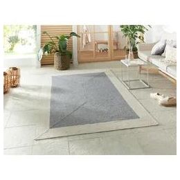 Teppich Hanse Home "Trenzado", grau (grau, creme), B:120cm H:10mm L:170cm, Polypropylen, Teppiche, Teppich, In- & Outdoor, Handmade-Look, L&auml;ufer, Wetterfest, Balkon, Wohnzimmer