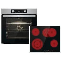Gorenje Backofen-Set "Steam Set", Energieeffizienz: A (A+++-D), silber (edelstahlfarben), Herdsets, AirFry-Funktion