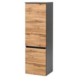 Midischrank Welltime "Kaunas", grau (wotaneiche, grafitgrau), B:40cm H:130cm T:35cm, Holzwerkstoff, Schr&auml;nke, Midischrank, 40 cm breit, Soft-Close-Funktion