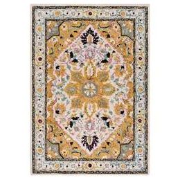 Wollteppich FLAIR RUGS "Dhalia", gelb, B:160cm H:10mm L:230cm, Wolle, Teppiche, 100% Wolle, Wohnzimmer, Schlafzimmer, Esszimmer