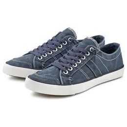 Sneaker AUTHENTIC LE JOGGER "Textilschuh, Stoffschuh, Schn&uuml;rschuh, Halbschuhe, Freizeitschuhe", Herren, Gr. 40, blau, Obermaterial: 100% Textilmaterial. Decksohle: 100% Textilmaterial. Futter: 100% Textilmaterial. Laufsohle: 100% Synthetik, unifarben, Basic, Schuhe Sneaker, Schn&uuml;rhalbschuh, Slipper, Turnschuh aus weichem Textilmaterial VEGAN