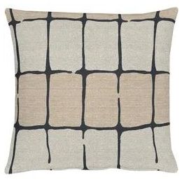 Dekokissen Apelt "Monte" Gr. 1, braun (schlamm, gemustert), B:40cm L:40cm, Baumwolle, Kunstfaser, Polyester, Dekokissen_Sitzkissen_Kissenh&uuml;llen, Kissenh&uuml;lle ohne F&uuml;llung, 1 St&uuml;ck