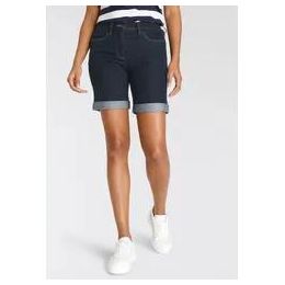 Jeansbermudas Arizona, Damen, Gr. 46, N-Gr, blau (dunkelblau wa), Denim/Jeans, Obermaterial: 81% Baumwolle, 17% Polyester, 2% Elasthan, Basic, comfort fit kurz, Jeans, weite Passform, kurze Beinform, hohe Leibh&ouml;he