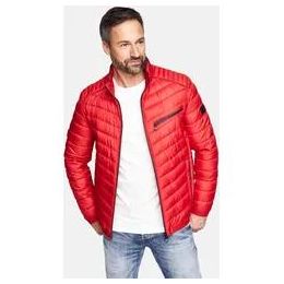 Steppjacke NEW CANADIAN, Herren, Gr. 28, rot, 100% Polyester, unifarben, kurz, hoch geschlossener Ausschnitt, Jacken Steppjacke, mit wasserabweisender Funktion