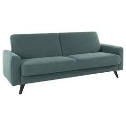 3-Sitzer exxpo - SOFA FASHION "Samso, elegant und bequem, toller Sitzkomfort, Schlafsofa", braun (pine), B:222cm H:89cm T:93cm, Sofas, Kippcouch, inklusive Bettfunktion und Bettkasten, Komfortsitzh&ouml;he 49cm