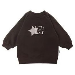 Sweatshirt Liliput "little star", M&auml;dchen, Gr. 110/116, braun (dunkelbraun), 80% Baumwolle, 20% Polyester, bedruckt, normal, Rundhals, Sweatshirts Sweatshirt, in niedlichem Design