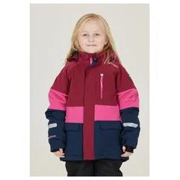 Skijacke ZIGZAG "Taylora", Jungen, Gr. 98, pink (pink, blau), 90% Polyester, 10% Elasthan, mehrfarbig, normal, ohne Ausschnitt, Jacken Skijacke, mit wind- und wasserdichter TPU-Membran