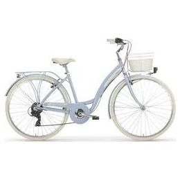 Cityrad MBM "NEW Primavera" Gr. 46, blau (hellblau), Fahrr&auml;der, Damen, 46cm, 28 Zoll (71,12cm), f&uuml;r Damen, Kettenschaltung