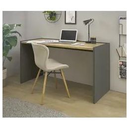 Schreibtisch Home Affaire "CiTY/GiRON", grau (anthrazit, eiche wotan dekor, anthrazit, eiche wotan dekor), B:143cm H:76,2cm T:62,2cm, Tische, Schreibtisch, moderner Computertisch, wohnliches Home Office, Breite 80 oder 143 cm
