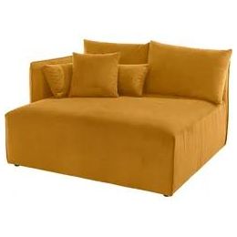 Ottomane OTTO HOME "N&ouml;re", gelb (curry), B:138cm H:86cm T:128cm, 100% Polyester, Sofas, Ottomane, kurzes Lounge-Modul - zum Zusammenstellen, Breite 138 cm, Tiefe 128 cm
