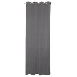 Vorhang Esprit "Square", grau (anthrazit), B:140cm H:250cm, Polyester, Gardinen, blickdicht