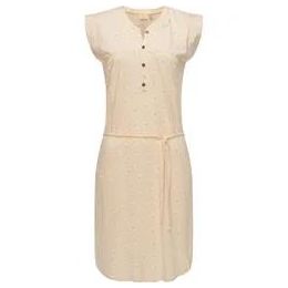 Sommerkleid Ragwear "Zofka", Damen, Gr. M (38), Normalgr&ouml;&szlig;en, beige, Obermaterial: 50% Lyocell, 50% Baumwolle, figurumspielend knielang, Rundhals, &Auml;rmel ohne &Auml;rmelschlitz normaler Saum, Kleider Sommerkleid, Jersey Kleid mit sommerlichem Print