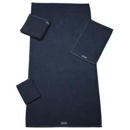 Saunatuch Ross "SELECTION", blau (nachtblau), B:80cm L:200cm, Frottier, Obermaterial: 100% Baumwolle, Handt&uuml;cher, Aus Bio-Baumwolle