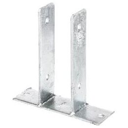 GAH Alberts U-Pfostentr&auml;ger ALBERTS, grau (feuerverzinkt), B:20cm T:6cm, Stahl, Bodenanker, feuerverzinkt, lichte Breite 71 mm