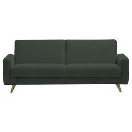 3-Sitzer exxpo - SOFA FASHION "Samso, elegant und bequem, aktueller Cord Bezug, Kippcouch", braun (pine), B:222cm H:89cm T:93cm, 100% PES, Sofas, hochwertige Verarbeitung, Schlafsofa inkl. Bettfunktion und Bettkasten