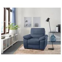 Sessel Calia italia "Gaia, in edlem Design und mit erstklassigem Sitzkomfort", blau, B:100cm H:92cm T:94cm, Luxus-Microfaser Ginevra (100% Polyester), Sessel, Sessel, aus pflegeleichtem Luxus-Microfaser Ginevra Hydro Care