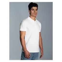 Poloshirt TRIGEMA "TRIGEMA Slim Fit Poloshirt aus DELUXE-Piqu&eacute;", Herren, Gr. M, wei&szlig;, Piqu&eacute;, 100% Baumwolle, Basic, normal, ohne Ausschnitt, Shirts