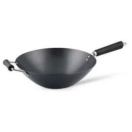 Wok KEN HOM "Excellence", grau (anthrazit), H:12cm &Oslash;:35cm, Pfannen, Wok, &Oslash; 35 cm, Induktion
