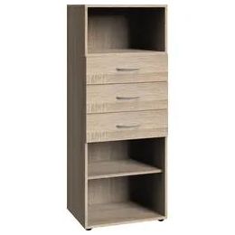 Standregal wimex "Multiraumkonzept", braun (eiche s&auml;gerau, nachbildung), B:40cm H:126cm T:40cm, Holzwerkstoff, Regale, Standregal, planbar und erweiterbar