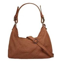 Shopper Samantha Look, Damen, Gr. B/H/T: 32cm x 24cm x 15cm onesize, braun (cognac), Leder, Taschen Shopper, echt Leder, Made in Italy