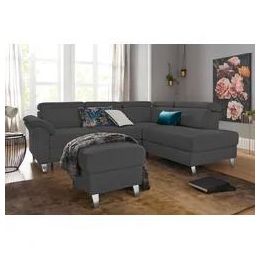 Sit & More Ecksofa SIT & MORE "Arngast L-Form", grau (graphit), B:245cm H:84cm T:194cm, Sofas, Ecksofa, inklusive Kopfteilverstellung und Federkern