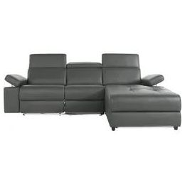 Ecksofa Home Affaire "Kilado, L-Form", grau, B:259cm H:98cm T:163cm, Sofas, Ecksofa, mit Relaxfunktion, verstellbarer Armlehne, Kopfteilverstellung, Topseller