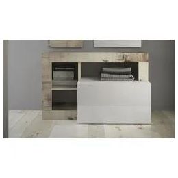 Garderobenschrank Home Affaire "Hamburg, Breite 91 cm", wei&szlig; (wei&szlig;, pero), B:91cm H:58cm T:35cm, Schr&auml;nke, Garderobenschrank, mit 1 Klappe