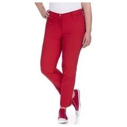 Chinohose KjBRAND "Betty Chino", Damen, Gr. 52, N-Gr, rot, Web, Obermaterial: 60% Baumwolle, 37% Polyamid, 3% Elasthan, bequem kn&ouml;chellang, Hosen Chinohose, mit Komfortbund