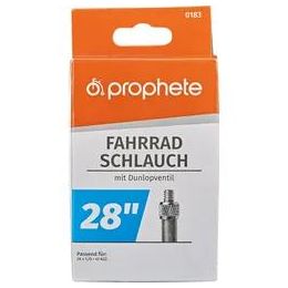 Fahrradschlauch Prophete "f&uuml;r Reifengr&ouml;&szlig;e 28", schwarz, Fahrradschl&auml;uche, 48mm, Dunlopventil (DV), 28 Zoll (71,12cm)