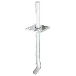 GAH Alberts Pfostentr&auml;ger ALBERTS, grau (feuerverzinkt), B:7cm T:7cm, Stahl, Bodenanker, Stiftl&auml;nge 100 mm, Anker 200 mm, Stift-&Oslash; 16 mm