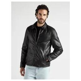 Lederjacke JCC "Luca", Herren, Gr. 54, schwarz, Obermaterial: 100% Lammnappa; Futter: 100% Baumwolle; &Auml;rmelfutter: 100% Polyester, Jacken