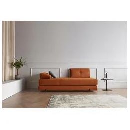 Stapelliege INNOVATION LIVING TM "Sigmund 595 Indu-Beine", orange (orange, orange), B:80cm H:82cm L:200cm, Daybetten, Daybed mit zwei Federkernmatratzen zum t&auml;glichen Gebrauch