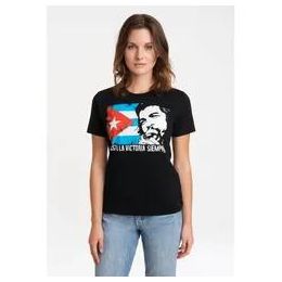T-Shirt logoshirt "Che Guevara - Cuban Flag", Damen, Gr. 5XL, schwarz, 100% Baumwolle, bedruckt, normal, Rundhals, Shirts T-Shirt, mit lizenziertem Print