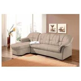 Ecksofa DOMO collection "Papenburg, zeitlose R&uuml;ckensteppung, elegante Formensprache, L-Form", beige (natur), B:235cm H:84cm T:140cm, Kunstleder SOFTLUX;Luxus-Microfaser (100% Polyester);Struktur ( 90% Polyester, 10% Polyacryl);Microfaser PRIMABELLE (100% Polyester), Sofas, Ecksofa, in gro&szlig;er Farbvielfalt, wahlweise mit Bettfunktion
