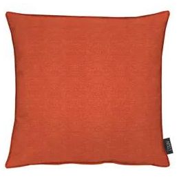 Dekokissen Apelt "Morris", rot (dunkelrot, unifarben), B:46cm L:46cm, Kunstfaser, Polyester, Dekokissen_Sitzkissen_Kissenh&uuml;llen, Kissenh&uuml;lle ohne F&uuml;llung, 1 St&uuml;ck