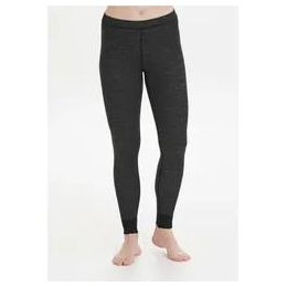 Thermohose WHISTLER "CAMEA", Damen, Gr. 46, EURO-Gr&ouml;&szlig;en, grau (dunkelgrau), 45% Wolle, 45% Polyester, 10% Elasthan, meliert, lang, Hosen Thermohose, mit hohem Merinowolle-Anteil