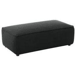 Hocker W.Schillig "around-the-block", grau (midnight o10), B:120cm H:39cm T:60cm, ROHLEDER Jacquard-Flachgewebe Q2 O10 (60% Polyacryl, 40% Polyester), Hocker, Hocker, mit eleganter Biese
