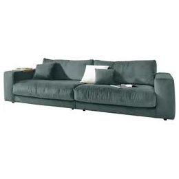Big-Sofa 3C Candy "Enisa II", blau (petrol), B:290cm H:86cm T:127cm, 100% Polyester, Sofas, Big-Sofa, incl. 1 Flatterkissen, Wahlweise mit Flecken-Schutz-Bezug Easy care