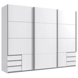 Schwebet&uuml;renschrank wimex "Emden", wei&szlig;, B:270cm H:210cm T:64cm, Holzwerkstoff, Schr&auml;nke, Schwebet&uuml;renschrank, Mit Au&szlig;enschubk&auml;sten