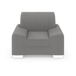 Sessel DOMO collection "Anzio", grau, B:114cm H:85cm T:93cm, Sessel, Sessel, wahlweise mit Federkern