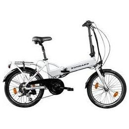 Z&uuml;ndapp E-Bike Z&Uuml;NDAPP "Z101" Gr. 37, wei&szlig;, Elektrofahrr&auml;der, 37cm, 20 Zoll (50,80cm), Pedelec, Elektrofahrrad f&uuml;r Damen u. Herren