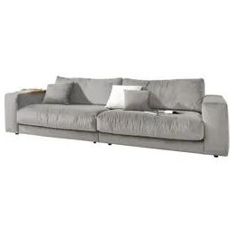 Big-Sofa 3C Candy "Enisa II", grau (light, grau), B:290cm H:86cm T:127cm, 85% Polyester, 15% Viskose, Sofas, Big-Sofa, incl. 1 Flatterkissen, Wahlweise mit Flecken-Schutz-Bezug Easy care