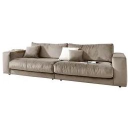 Big-Sofa 3C Candy "Enisa II", beige (sand), B:290cm H:86cm T:127cm, 100% Polyester, Sofas, Big-Sofa, incl. 1 Flatterkissen, Wahlweise mit Flecken-Schutz-Bezug Easy care
