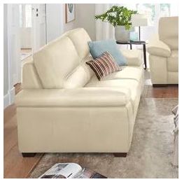 3-Sitzer Calia italia "Gaia, Sofa im edlen Design und mit erstklassigem Sitzkomfort", beige (nata), B:210cm H:92cm T:97cm, Luxus-Microfaser Ginevra (100% Polyester), Sofas, aus pflegeleichtem Luxus-Microfaser Ginevra Hydro Care
