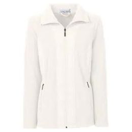 Fleecejacke Casual Looks, Damen, Gr. 40, beige (ecru), 100% Polyester, unifarben, figurumspielend, Jacken Fleecejacke