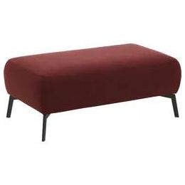 Polsterhocker Home Affaire "Bellini", rot, B:111cm H:47cm T:65cm, Luxus-Microfaser weich (98% Polyester, 2% Nylon);Easy Care (100% Polyester), Hocker, Polsterhocker, passend zur Serie "Bellini", Easy Care-Bezug mit Wasser reinigbar