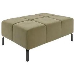 Hockerbank Home Affaire "Ancona New", gr&uuml;n (oliv), B:107cm H:43cm T:71cm, 100% Polyester, Hocker, passend zum Ecksofa, auch in Easy care-Bezug + Cord