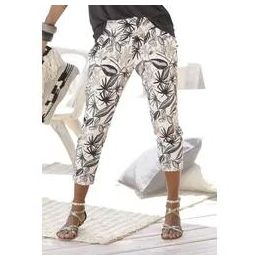 Jerseyhose Buffalo, Damen, Gr. 46, N-Gr, bunt (bedruckt), Jersey, Obermaterial: 95% Viskose, 5% Elasthan, bedruckt, figurumspielend 7/8-L&auml;nge, Hosen Jerseyhose, mit Alloverdruck und Taschen, 7/8-Hose, Stoffhose, elastisch, Topseller